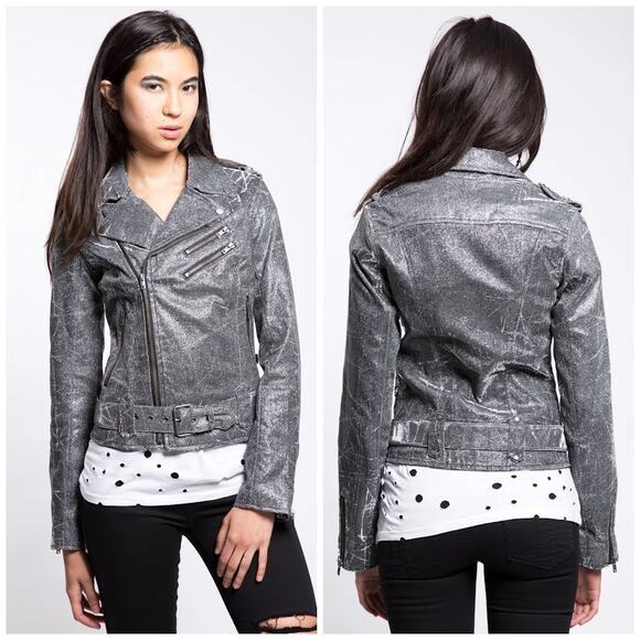 Tripp nyc | Jackets & Coats | Tripp Nyc Womens Shine On Metallic Moto ...